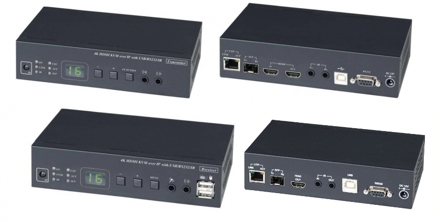 KVM-over-IP 4K Ultra-HD HDMI / USB 2.0 / Audio / RS232 / IR ...